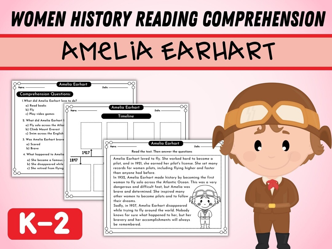 Amelia Earhart Reading Comprehension Worksheet Pdf - Worksheets Template Printable